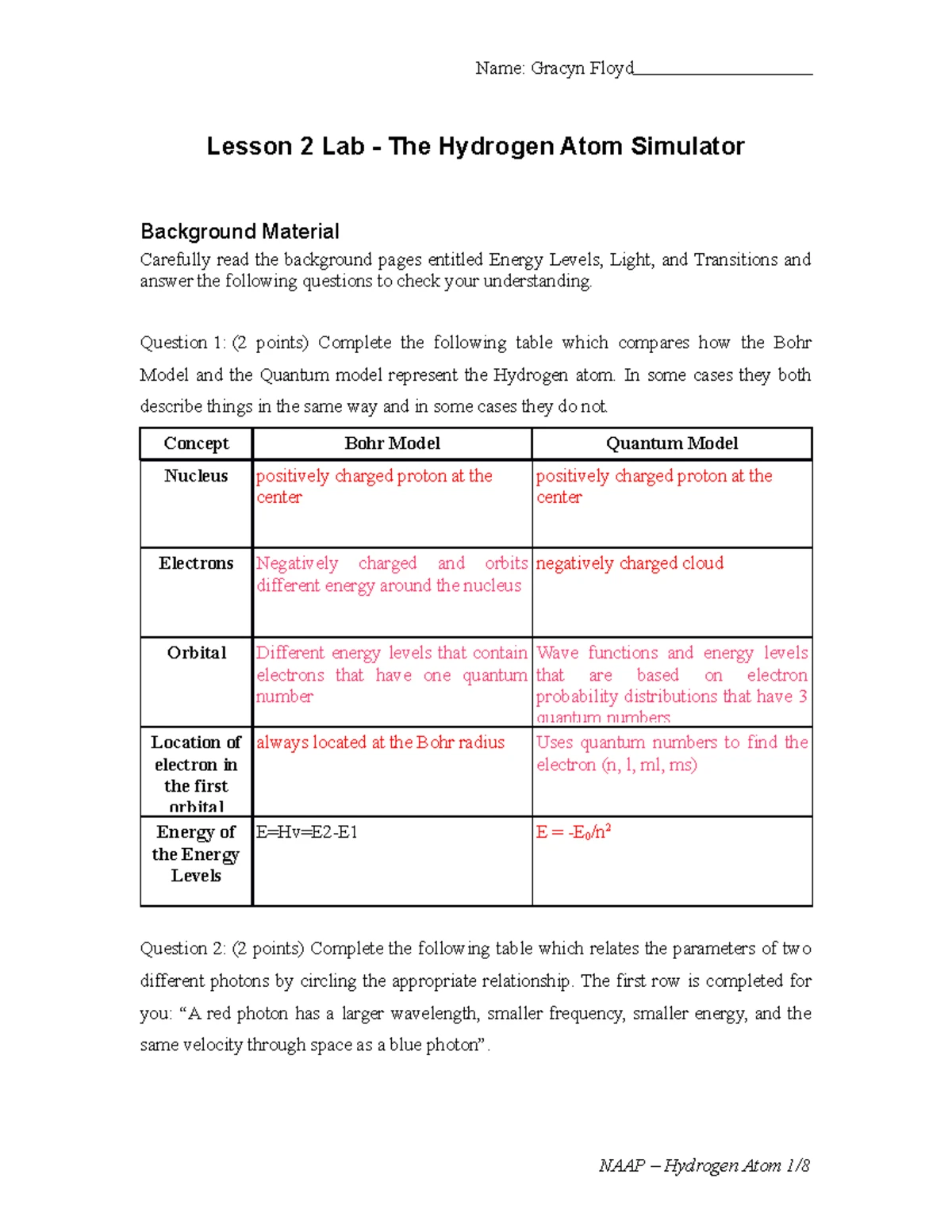 Lesson 3 Lab - Name: Lesson 1 Lab - Basic Coordinates & Seasons There ...