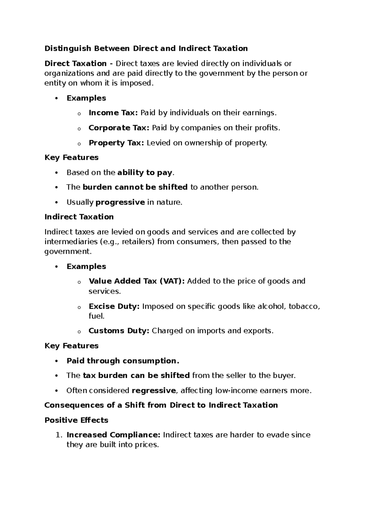 Distinguishing Direct vs Indirect Taxation: Key Features & Effects ...
