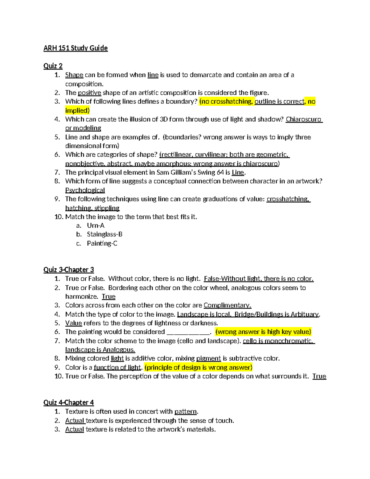 ARH 151 Study Guide: Key Concepts for Exam 1 Preparation - Studocu