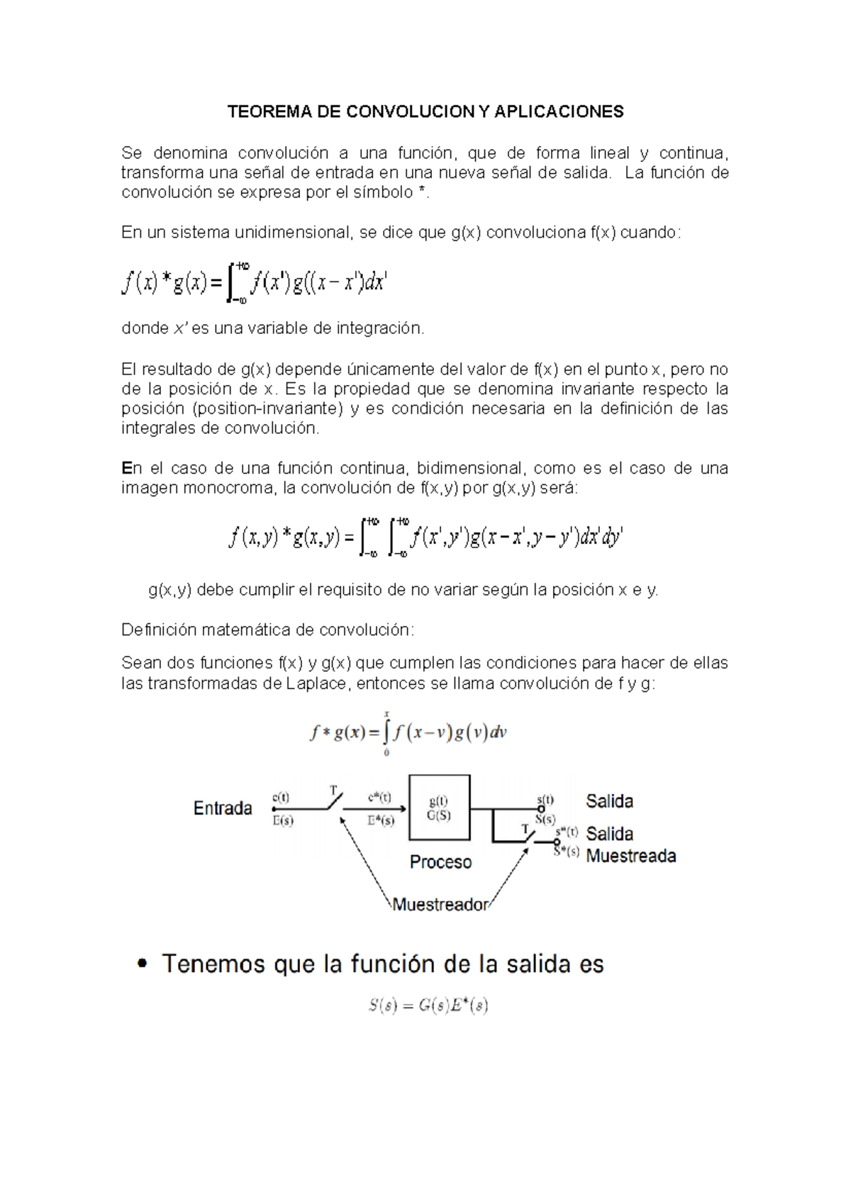 Teorema de Convolución y Sus Importantes Aplicaciones en Ingeniería ...