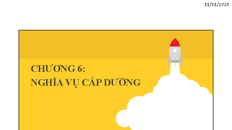 C6 - dsadasd - CHƯƠNG 6: NGHĨA VỤ CẤP DƯỠNG NỘI DUNG CHÍNH 1. Khái niệm ...