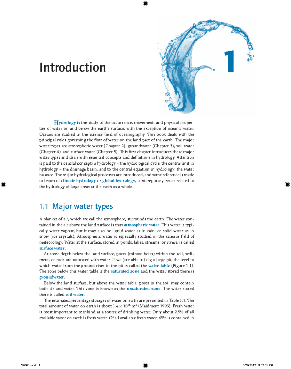 Introduction to Hydrology: Key Concepts & Water Types (HYD101) - Studocu