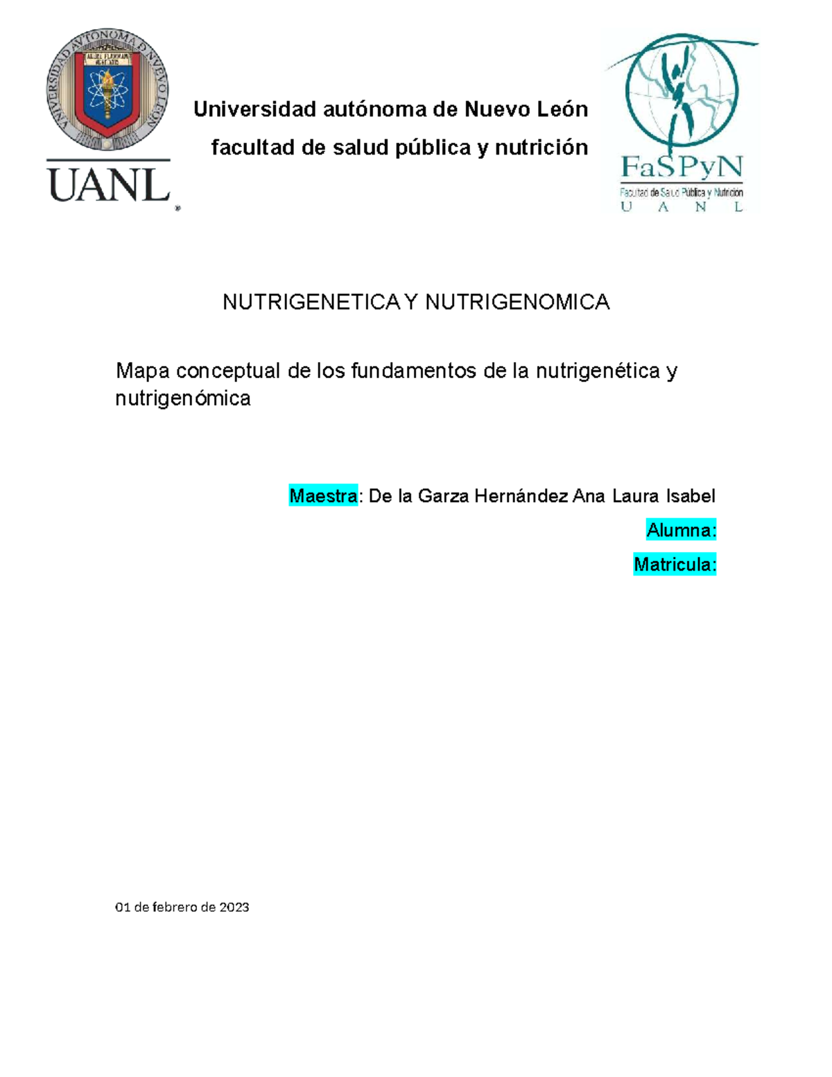 Mapa conceptual de los fundamentos de la nutrigenética y nutrigenómica - Nutrición - Studocu