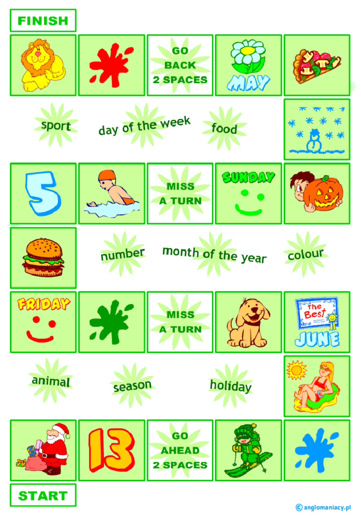 E11play1 - bbb - Bài mẫu để tải - FINISH o GO BACK v 2 SPACES Lo B I A ...