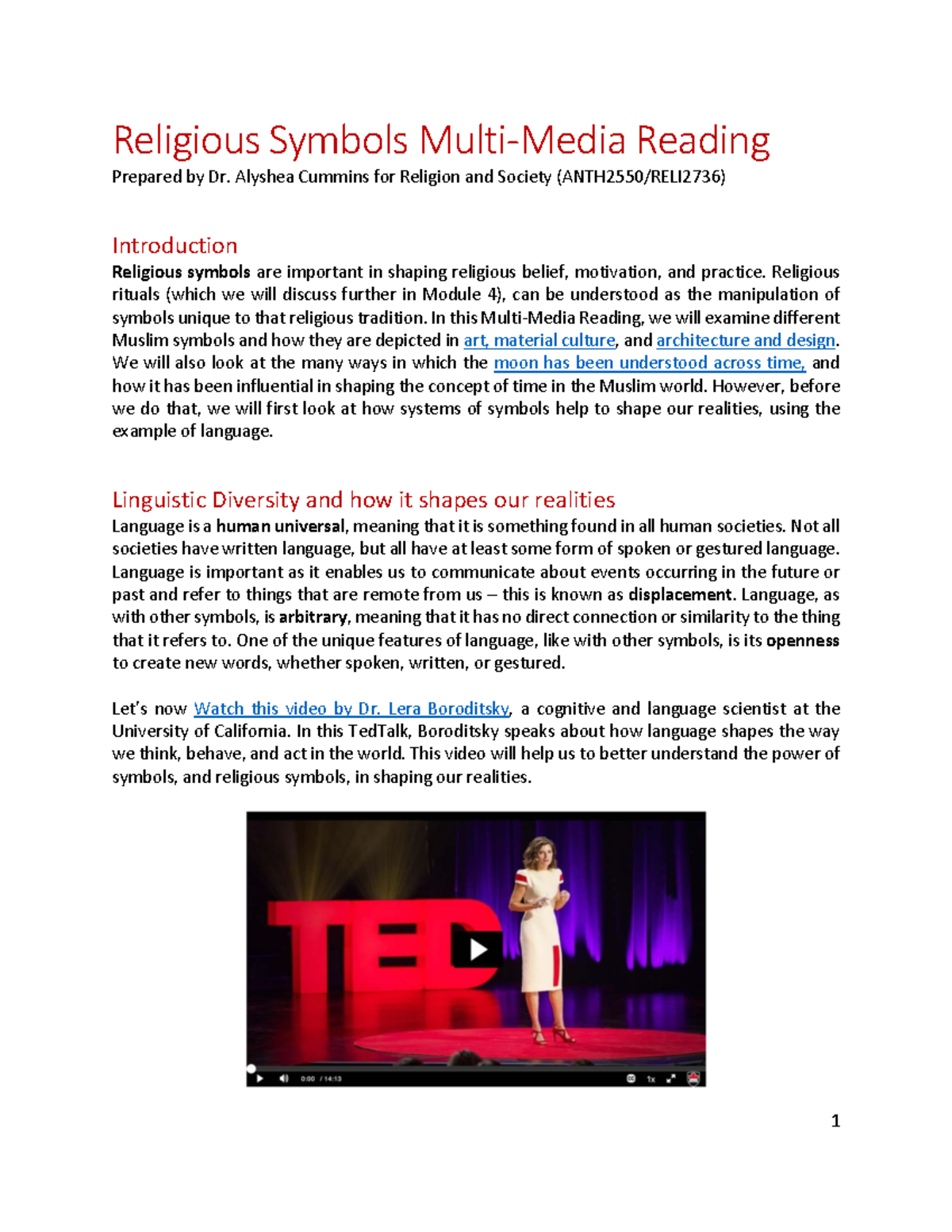 Religious Symbols in Art and Culture: A Multimedia Reading for REL 101 ...