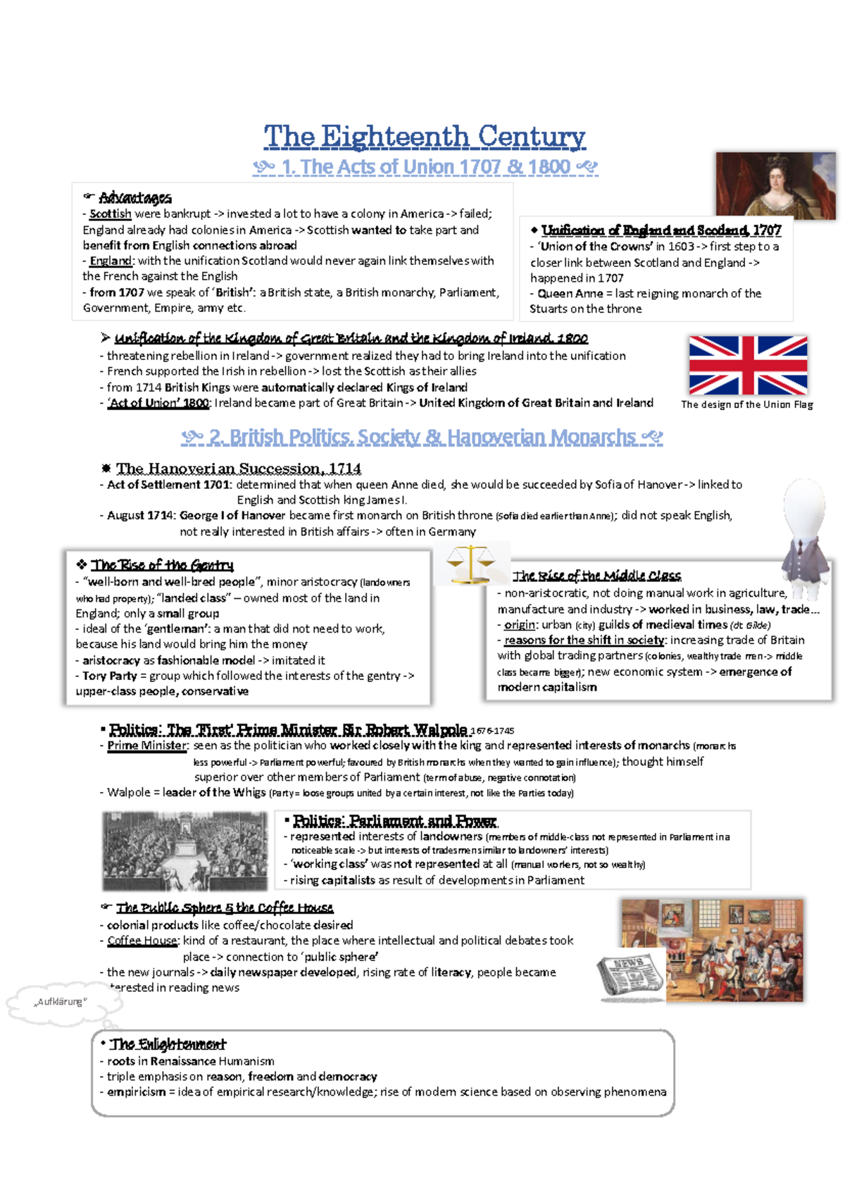 The 18th Century: Political Unification & Industrial Revolution ...