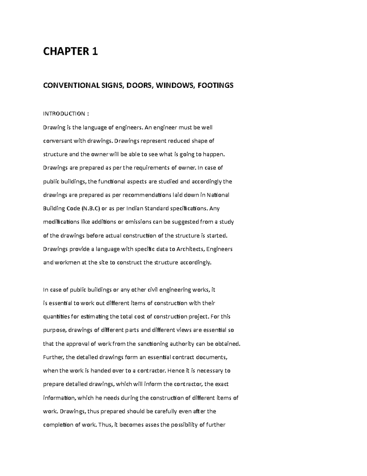 Chapter 1: Civil Engineering Drafting - Concepts of Signs & Footings ...