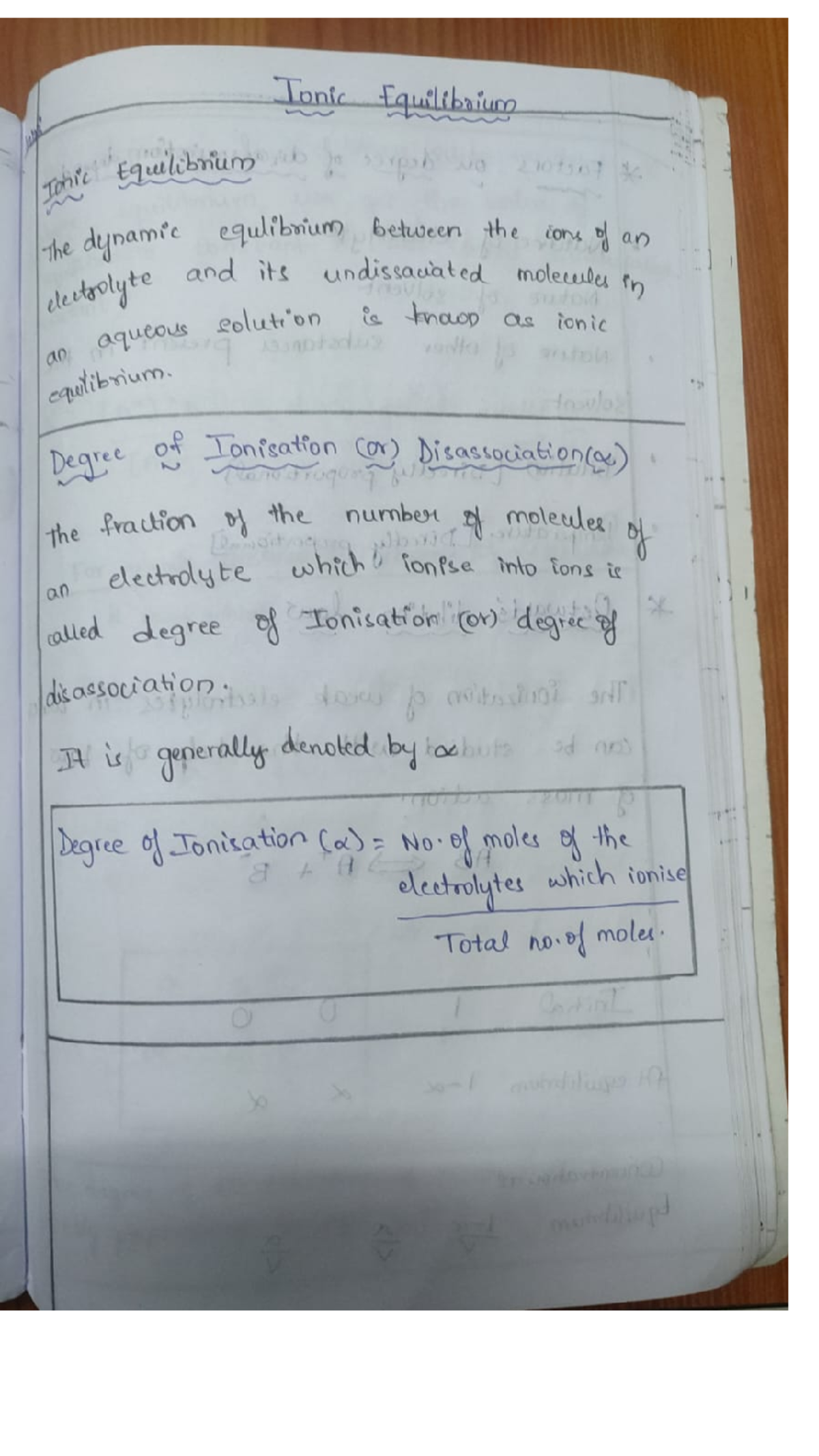 Ionic Equilibrium: JEE Adv Study Notes on Ionization and Acids/Bases ...
