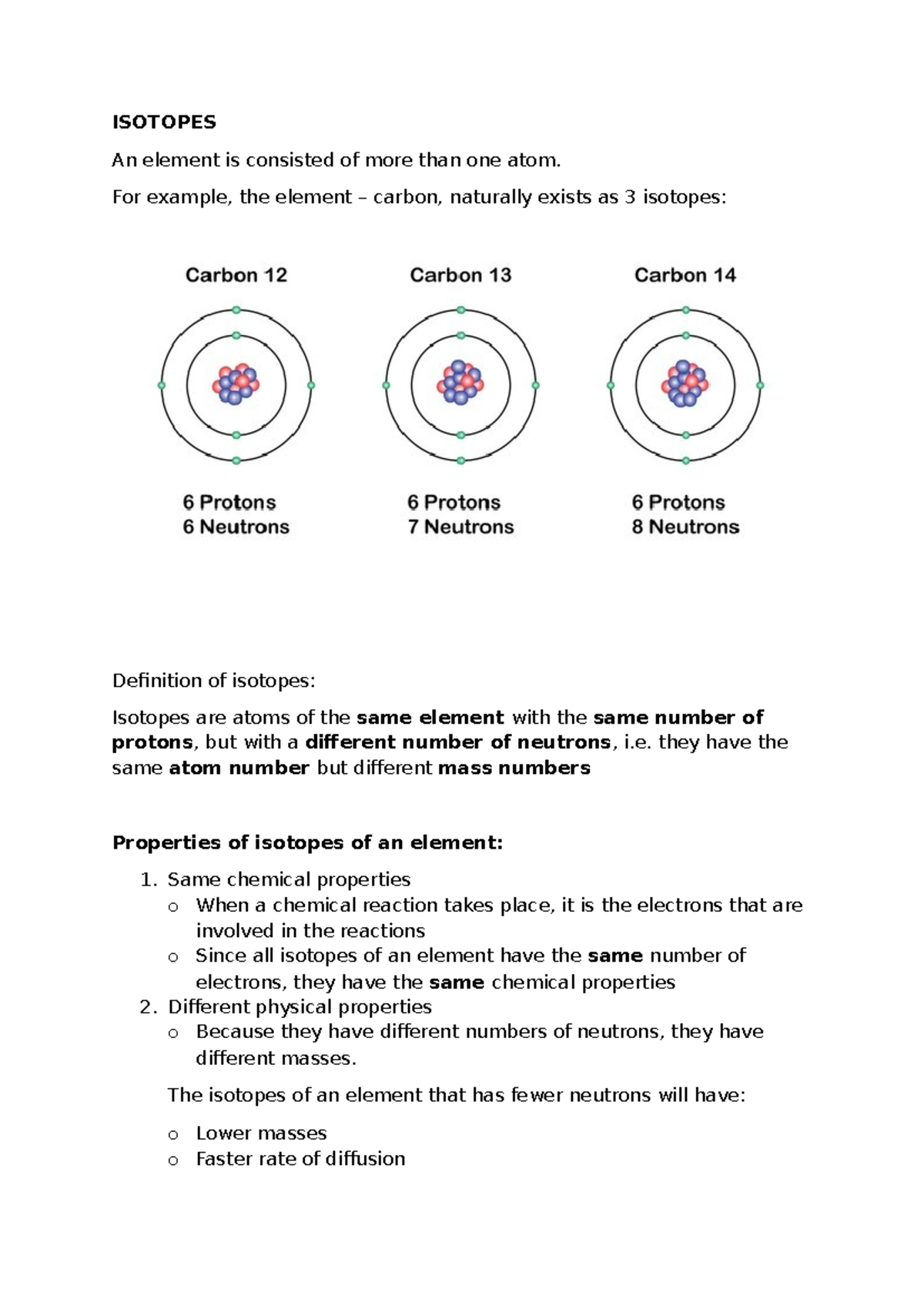 ISOTOPES & RELATIVE ATOMIC MASS: Key Concepts & Exercises - Studocu