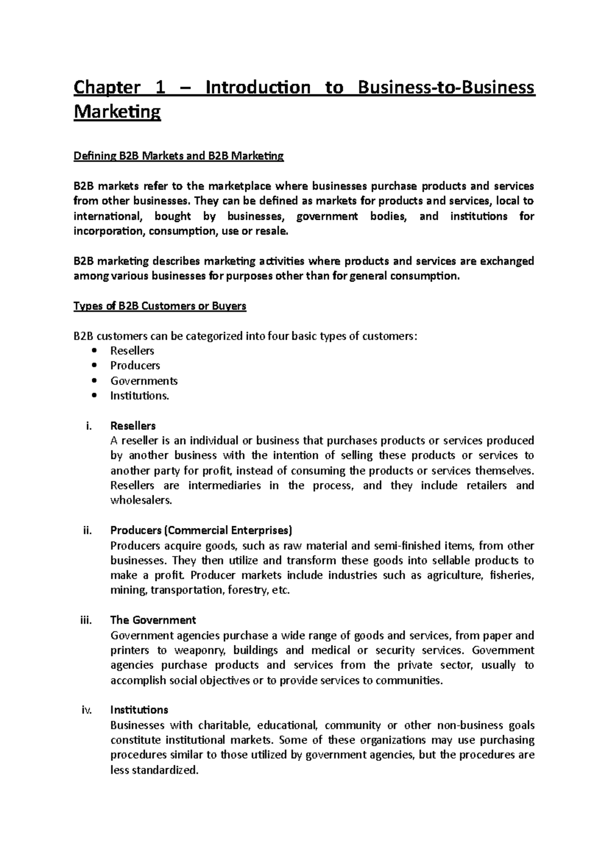 Chapter 1 – Introduction to Business - Chapter 1 – Introduction to ...