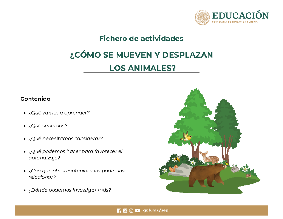 Fichero 3° ¿Como-se-mueven-y-desplazan-los-animales - ¿CÓMO SE MUEVEN Y ...