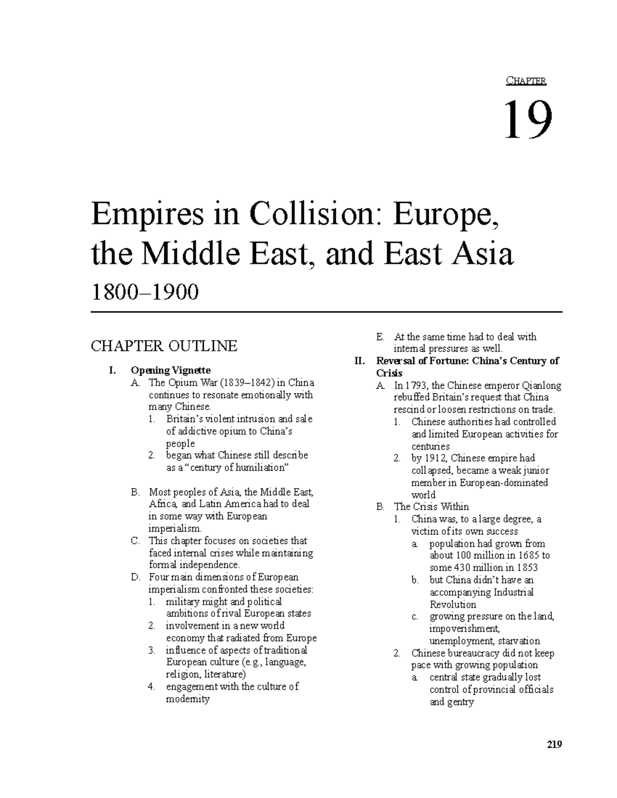 CH 19 Summary: Empires in Collision - Europe, Middle East & East Asia ...