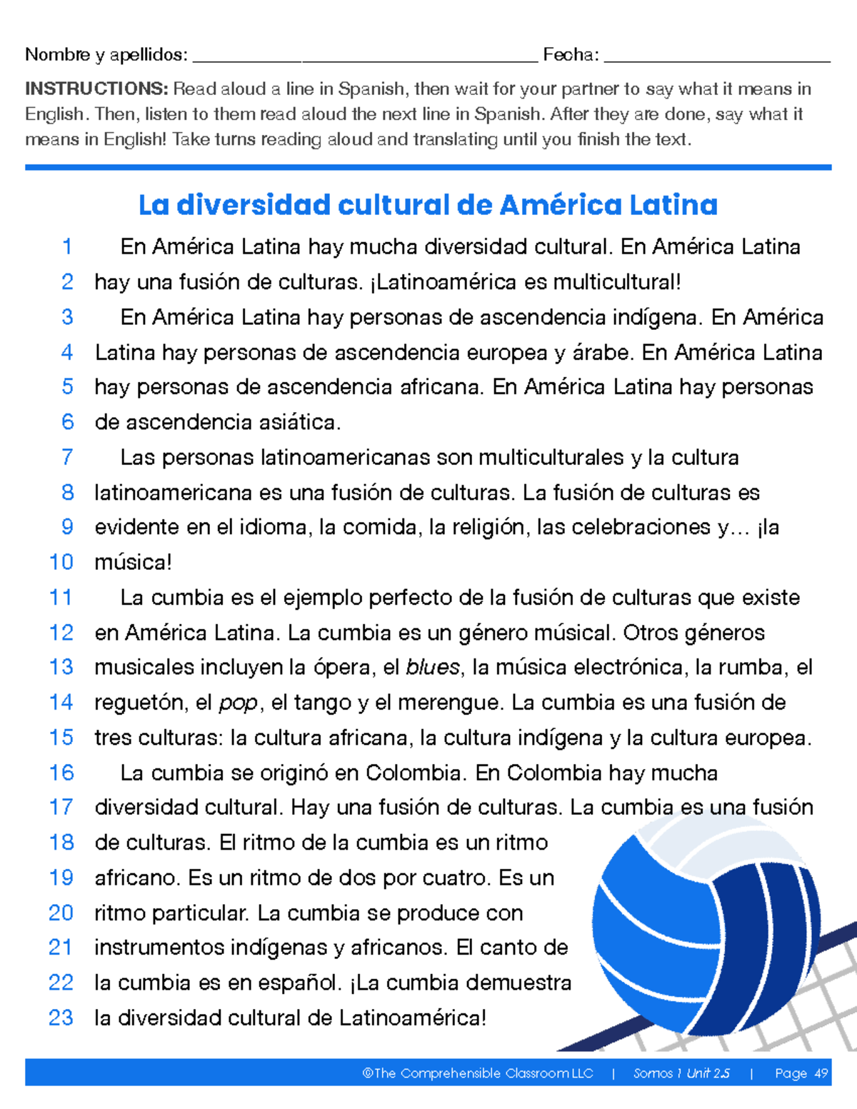 La Diversidad Cultural en América Latina - Spanish Lesson - Studocu