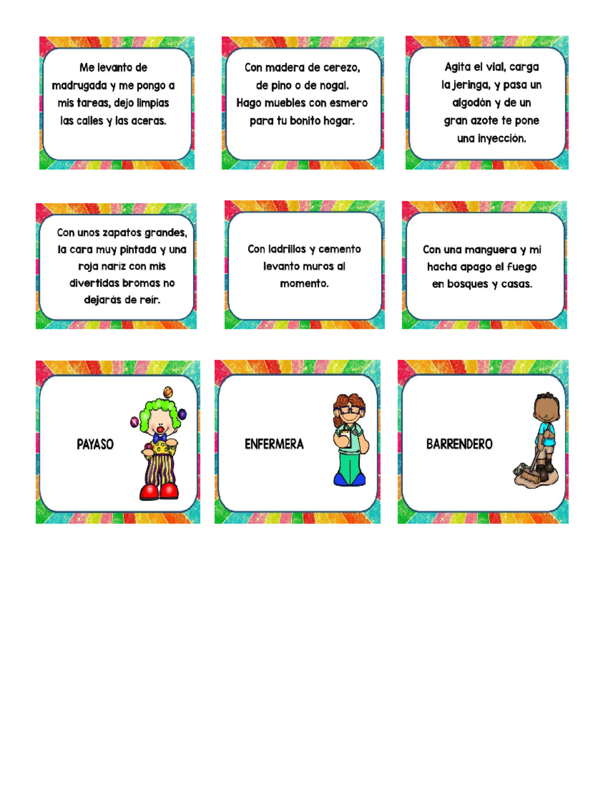 Adivinanzas sobre Oficios y Profesiones: Diversión y Creatividad - Studocu