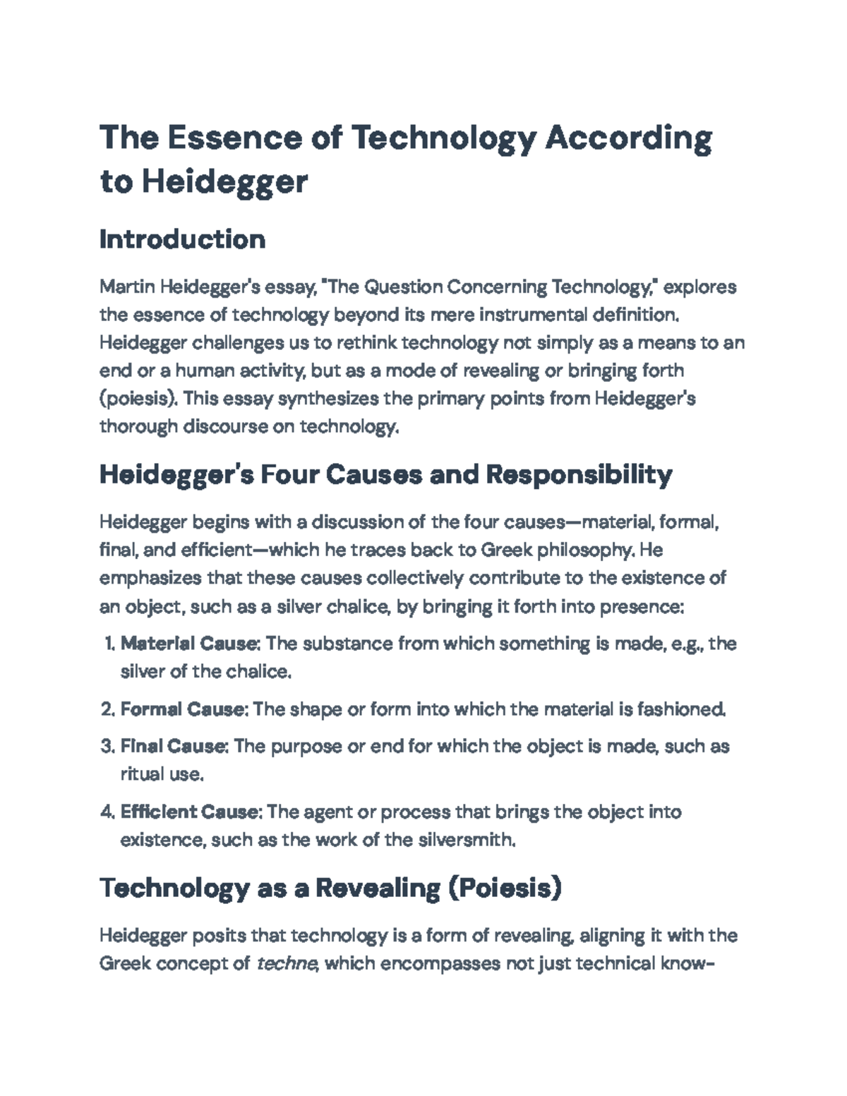Exploring the Essence of Technology: Insights from Heidegger's ...