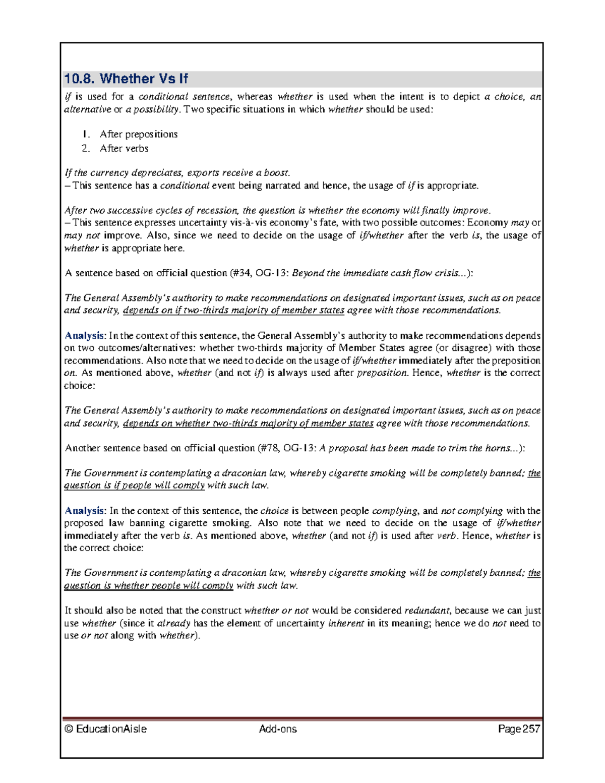 Understanding the Use of "Whether" vs "If" in Conditional Sentences ...