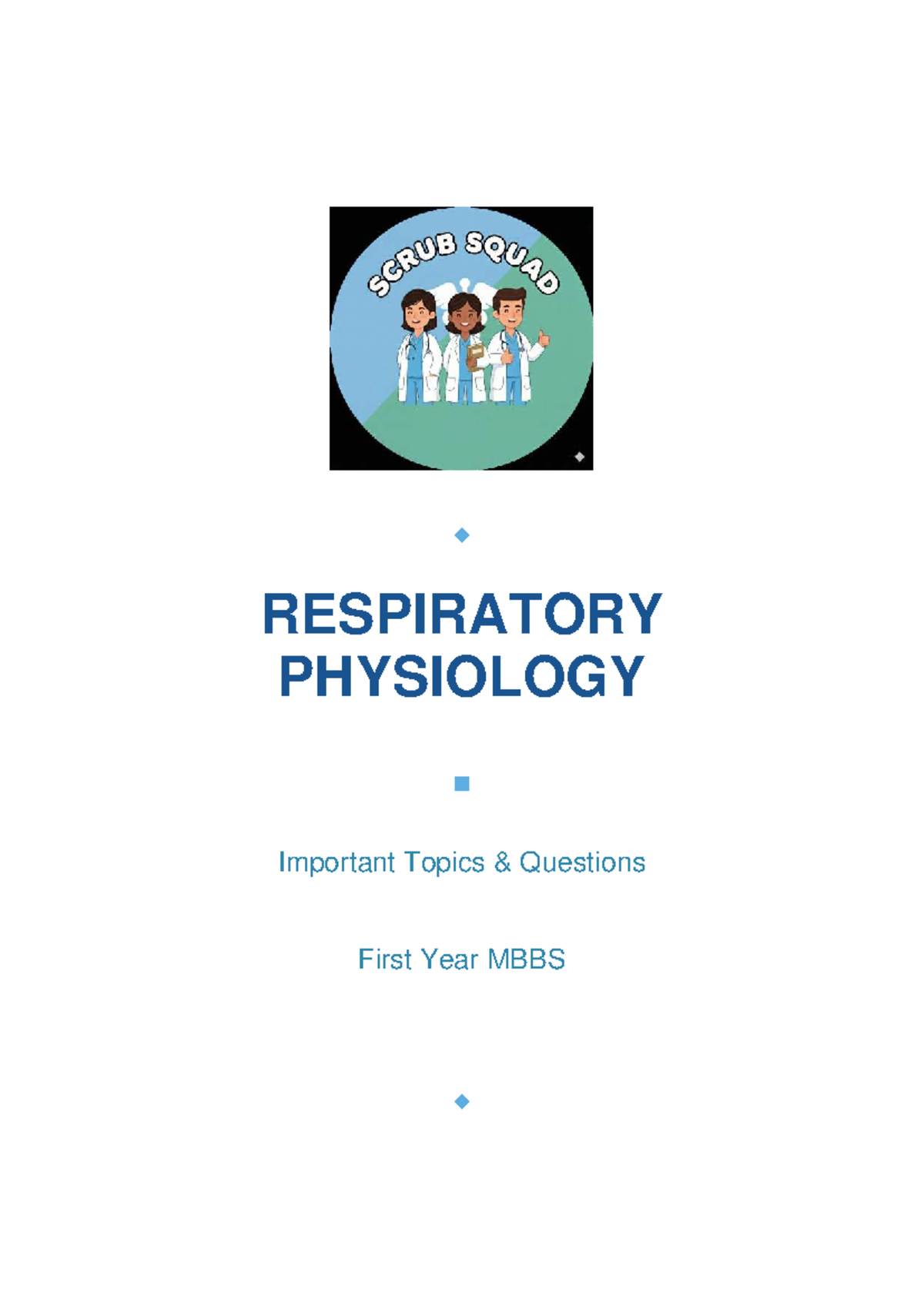 Respiratory Physiology Important Topics for 1st Year MBBS Internals ...