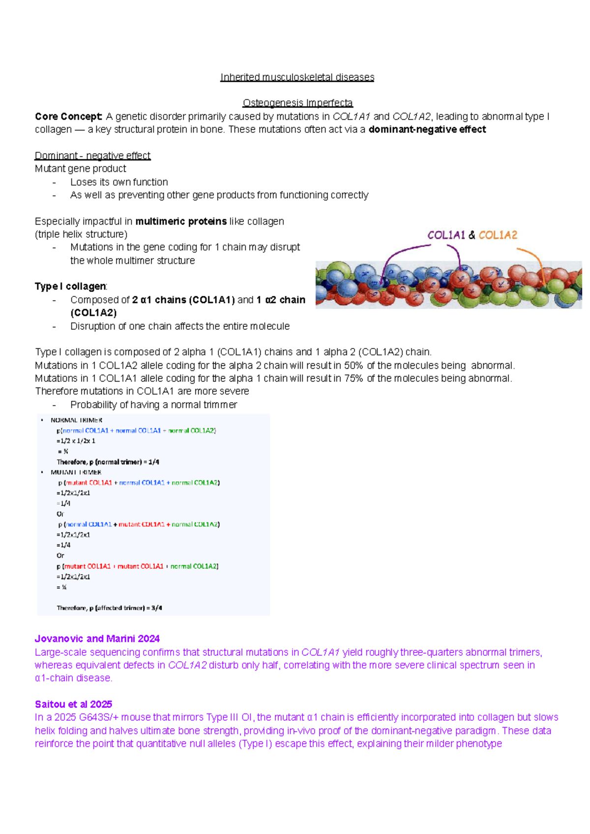 MSK - Inherited Musculoskeletal Diseases: Osteogenesis Imperfecta ...