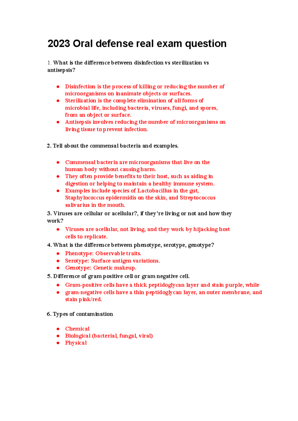 2023 Oral Defense Real Exam Questions: Microbiology & Pharmacology ...