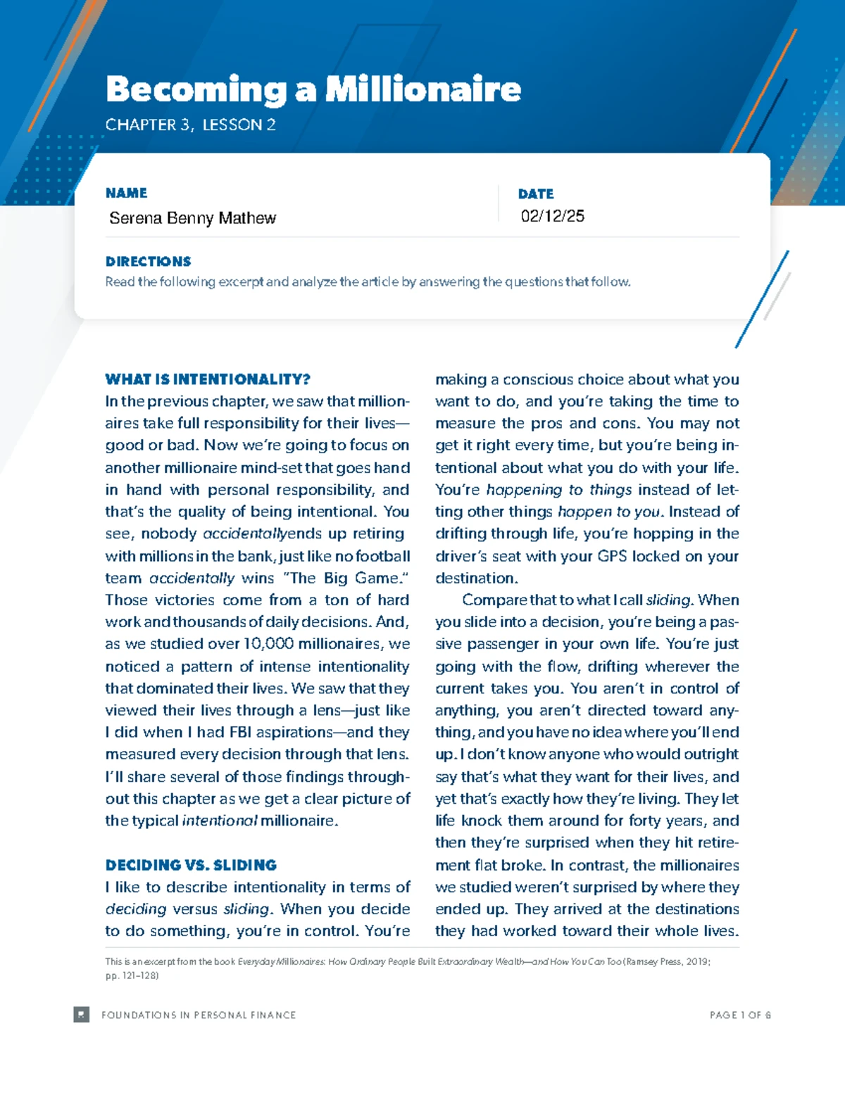 Chapter 1, Lesson 1 Activity: Suzanne's Candy Craze Analysis - Studocu