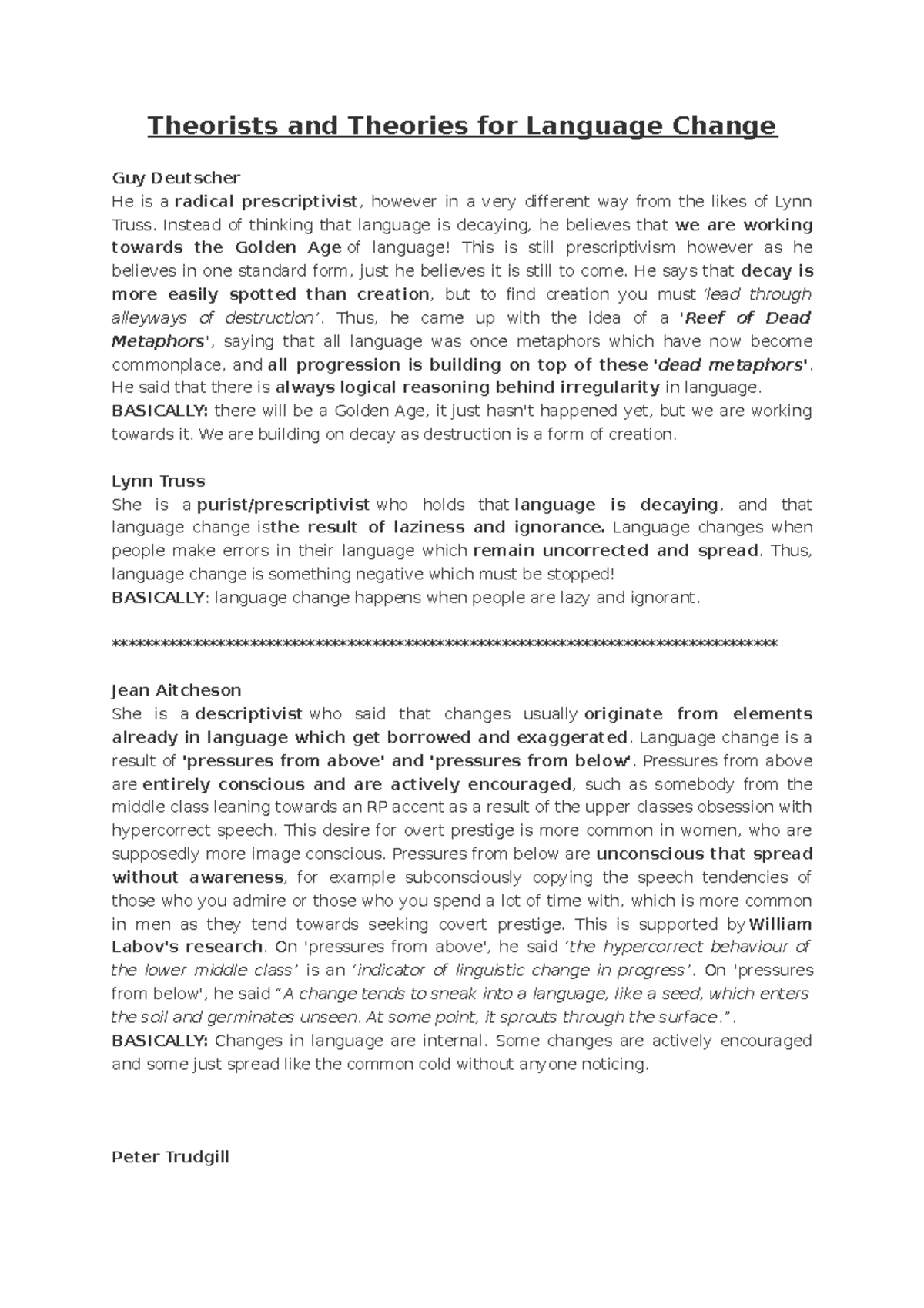 Language Change Theorists: Perspectives and Insights on Linguistic ...