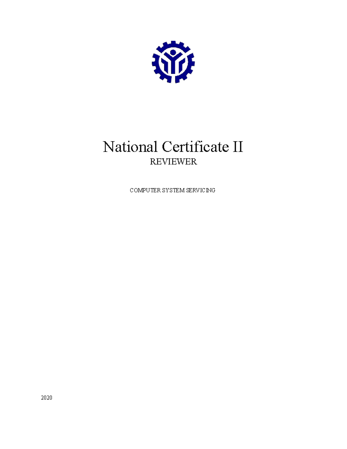 NC2 Reviewer - Computer System Servicing - National Certificate II ...