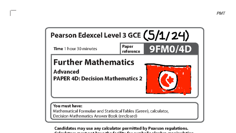 P4 - Further Mathematics Advanced: Decision Mathematics 2 Exam Guide ...