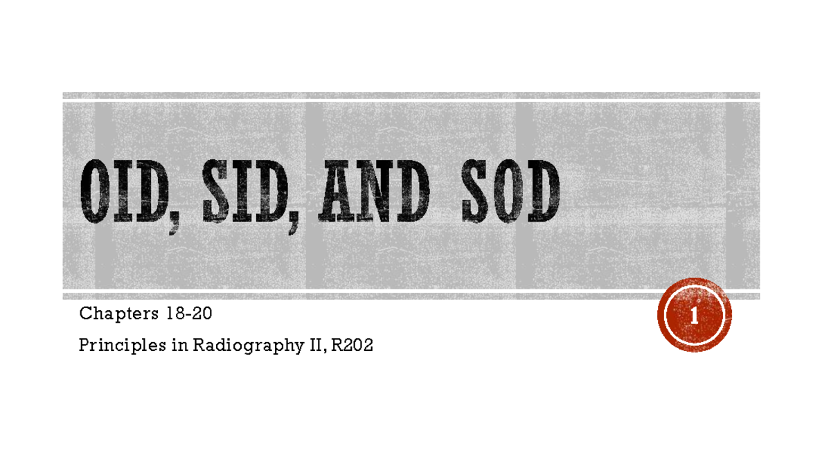 Principles in Radiography II: Understanding SID, OID, and Magnification ...