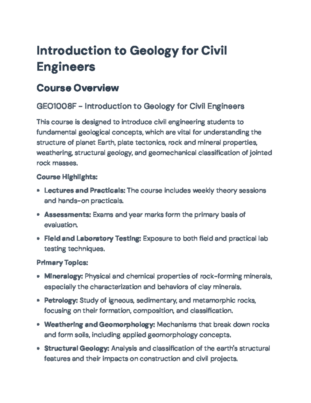 Understanding Geological Concepts: A Guide for Civil Engineers ...