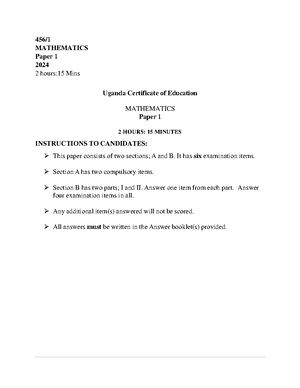 St6 Maths P1 - Stage 6 math progression test 2025 - 3130_01_6RP © UCLES ...