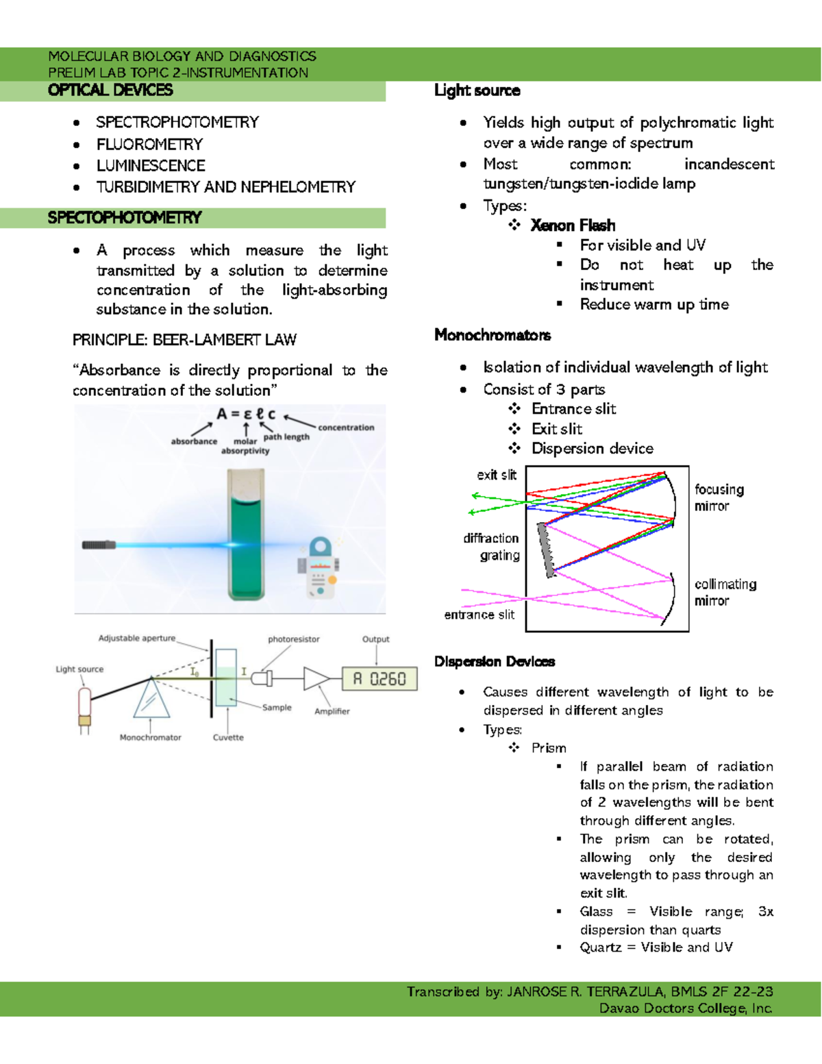 Prelim LAB Topic 2- Instrumentation - PRELIM LAB TOPIC 2 ...