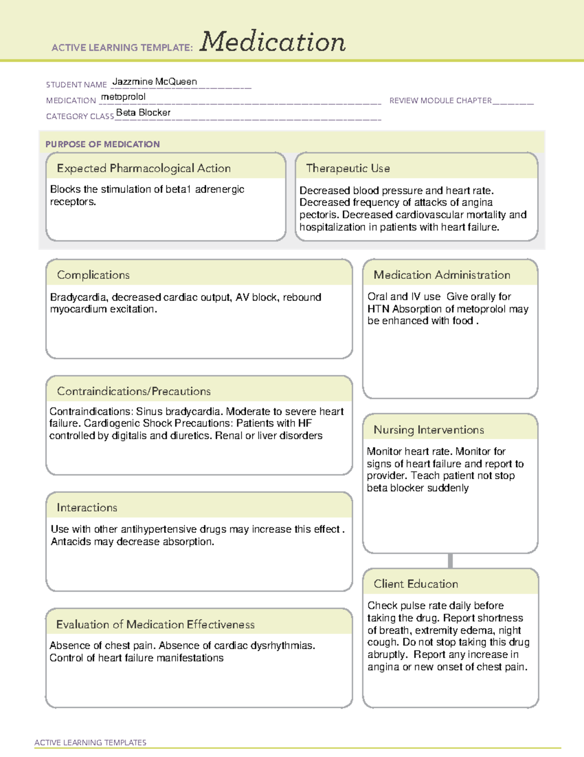 Furosemide (Loop Diuretic) - Active Learning Template Notes - Studocu