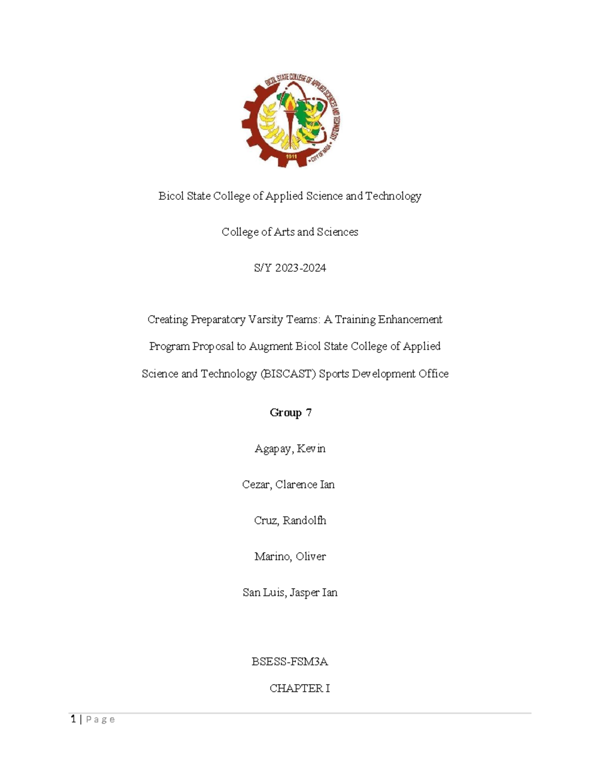 Creating Preparatory Varsity Teams: A BISCAST Sports Development ...