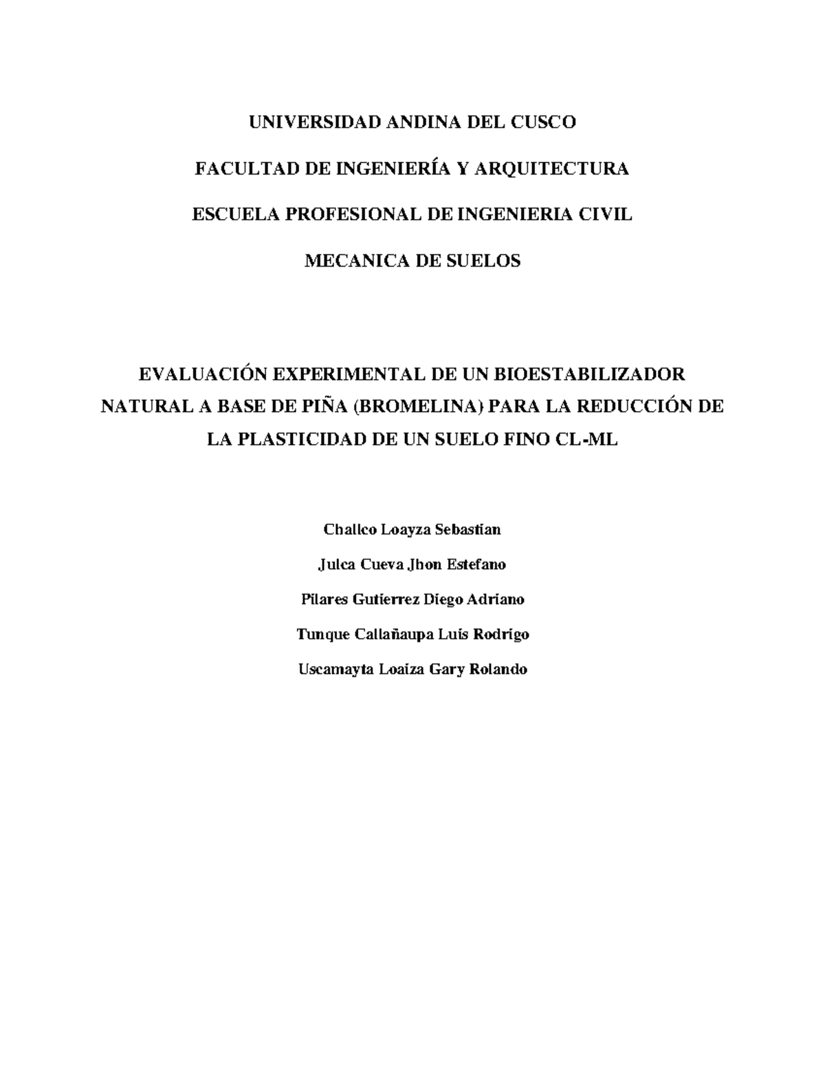Evaluación Experimental de un Bioestabilizador Natural de Piña en ...
