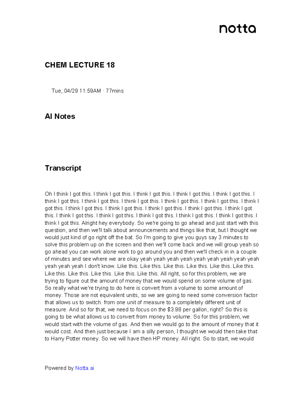 CHEM 101 Significant Figures and Calculations Notes - CHEM LECTURE 18 ⏰ ...