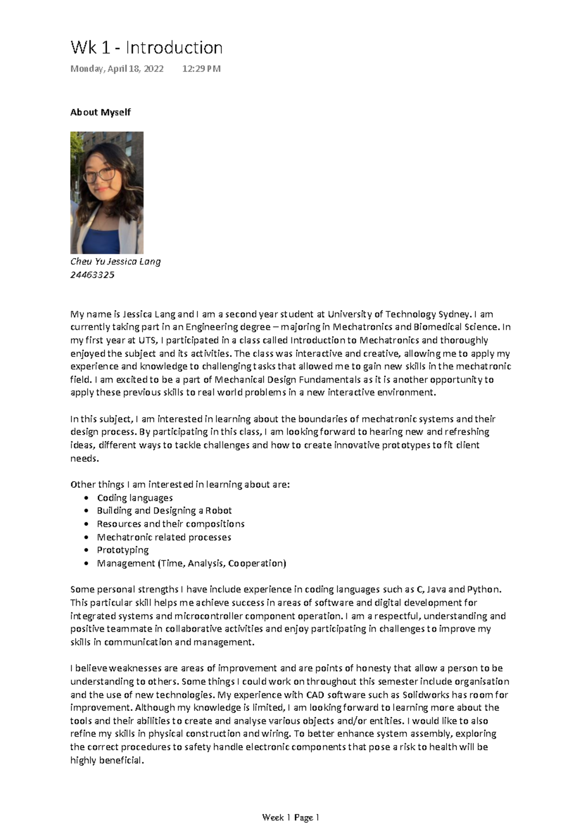 Design Journal for Mechanical Design Fundamentals (MDFS) - Studocu