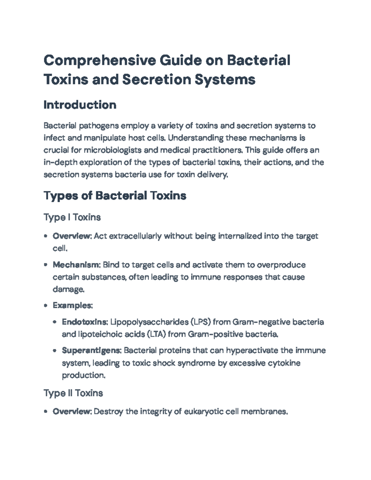 Comprehensive Guide on Bacterial Toxins and Secretion Systems ...