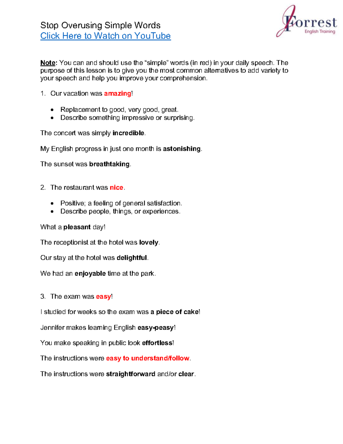 800 Words English Vocabulary Masterclass by JForrest: Advanced ...