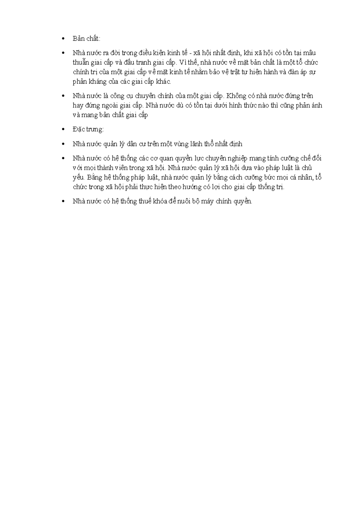 Bản chất Nhà Nước và Giai Cấp trong Kinh Tế Xã Hội - 111111111111 - Studocu