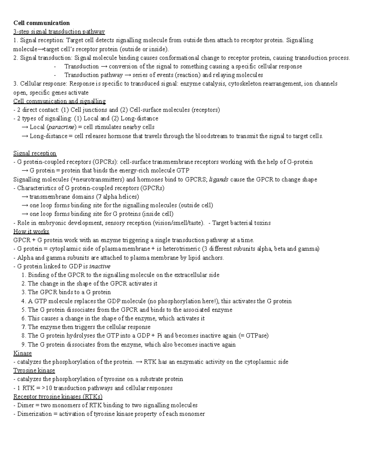 BIO1140 Midterm 2: Cell Communication and Signal Transduction Explained ...