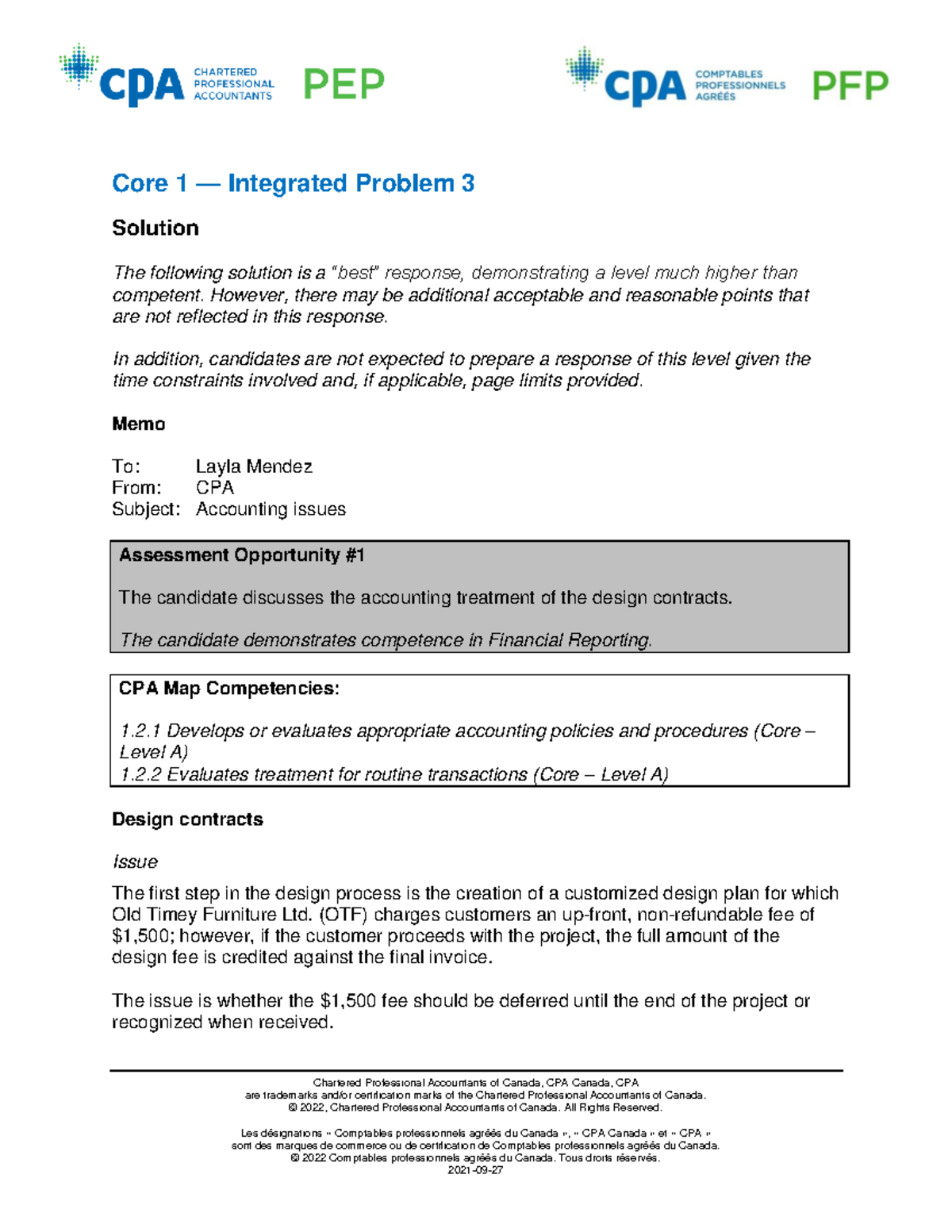 CO1-2201E-IP03 - CPA Core 1 Final Exam Solutions and Analysis - Studocu