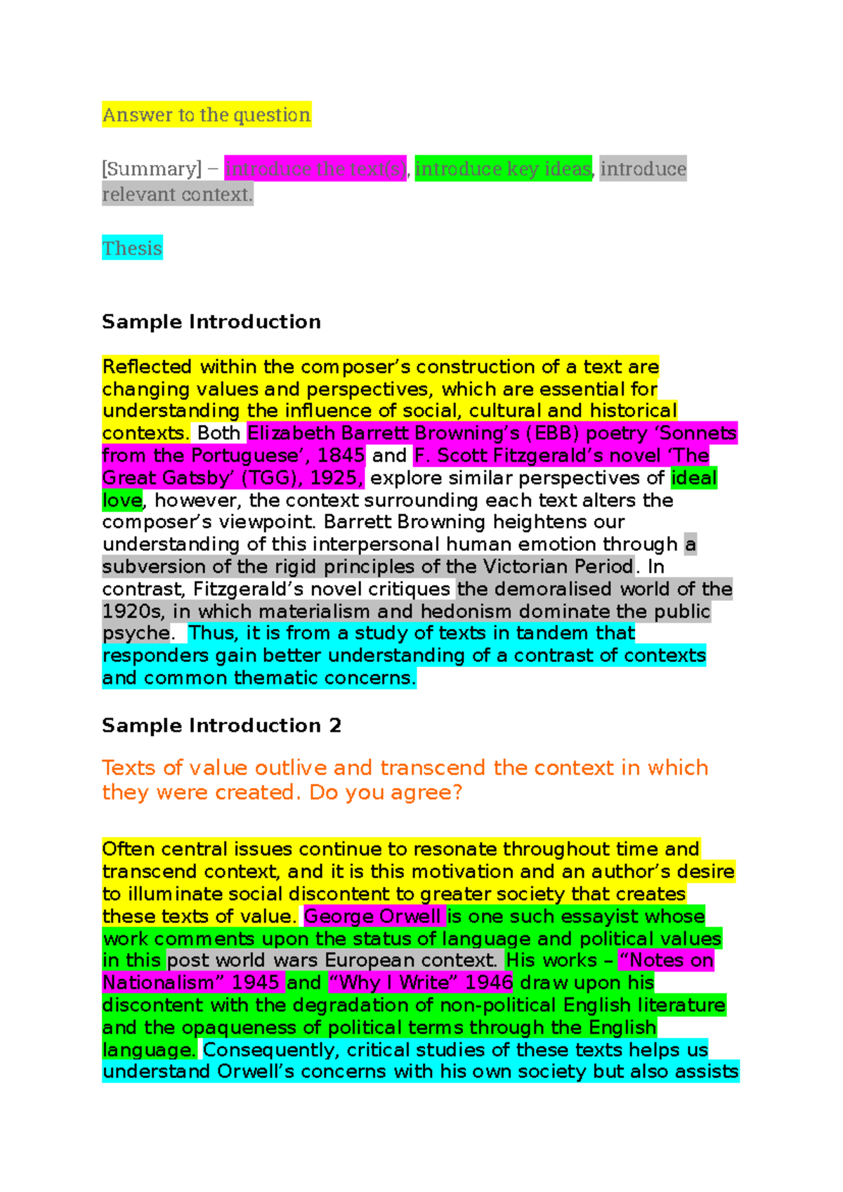 ENG 101: Sample Introduction and Body Paragraphs Analysis - Studocu