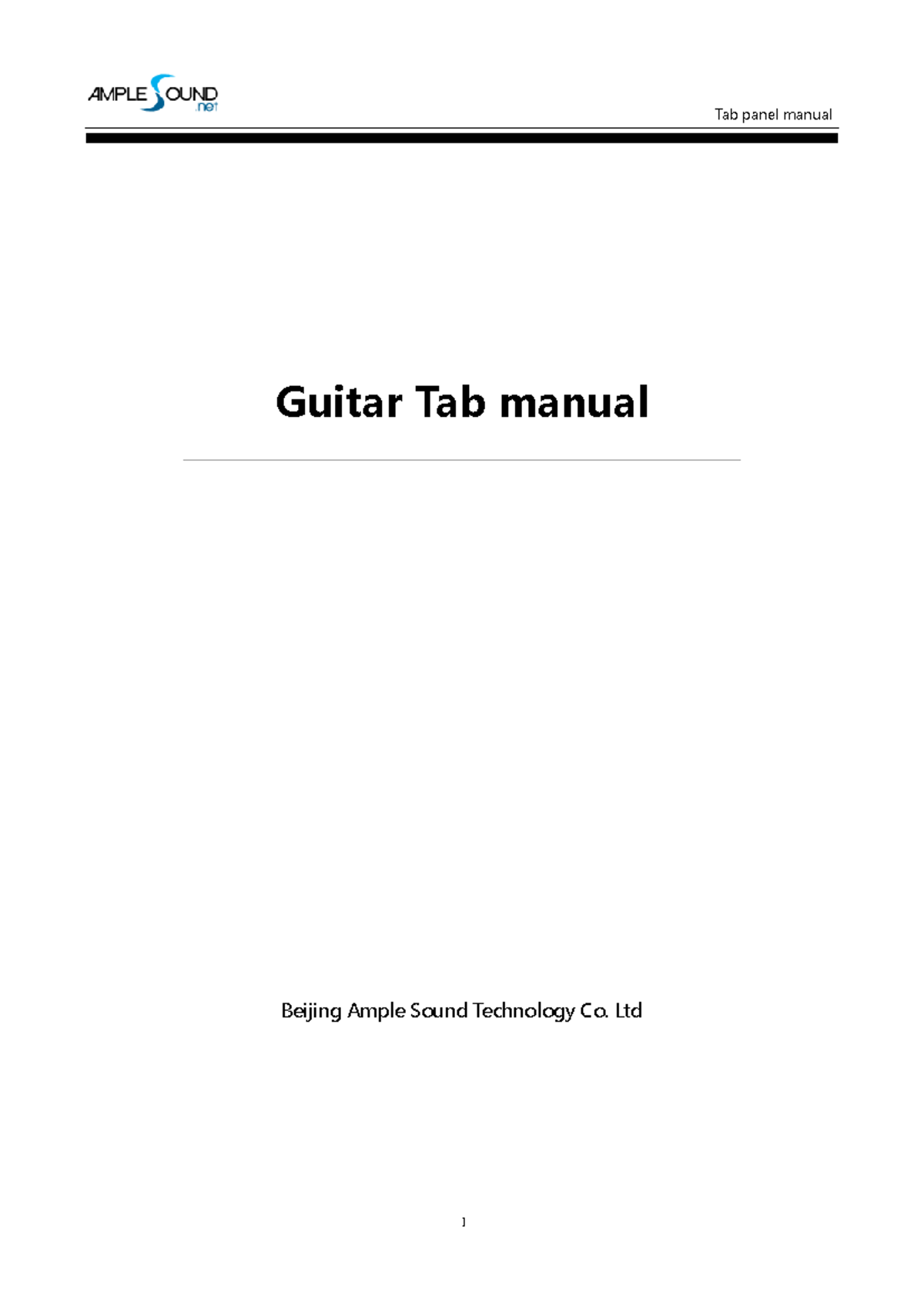 Guitar Tab - dyda - Guitar Tab manual Beijing Ample Sound Technology Co ...
