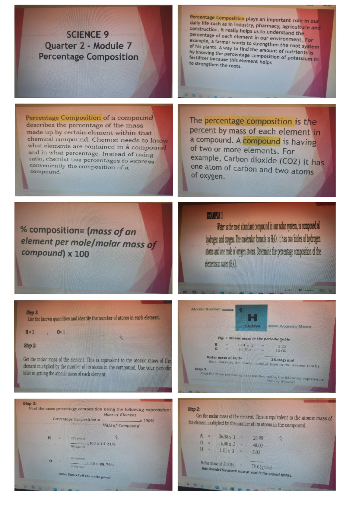 SCIENCE 9: Percentage Composition in Daily Life - Q2 Module 7 - Studocu