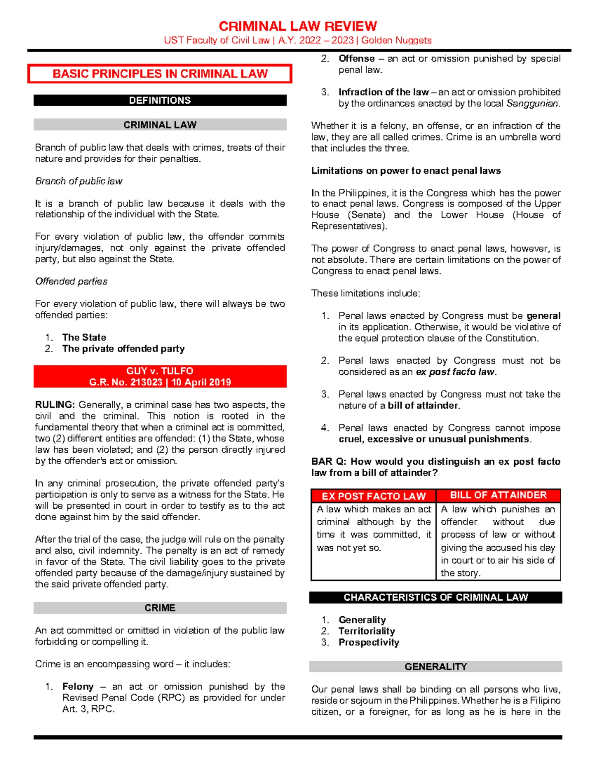 CRIM - Penalty Table Overview: Types & Durations Explained - Studocu
