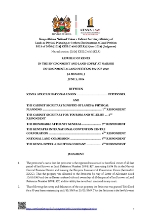 Bill of Costs Submissions sample - THE REPUBLIC OF KENYA IN THE HIGH ...