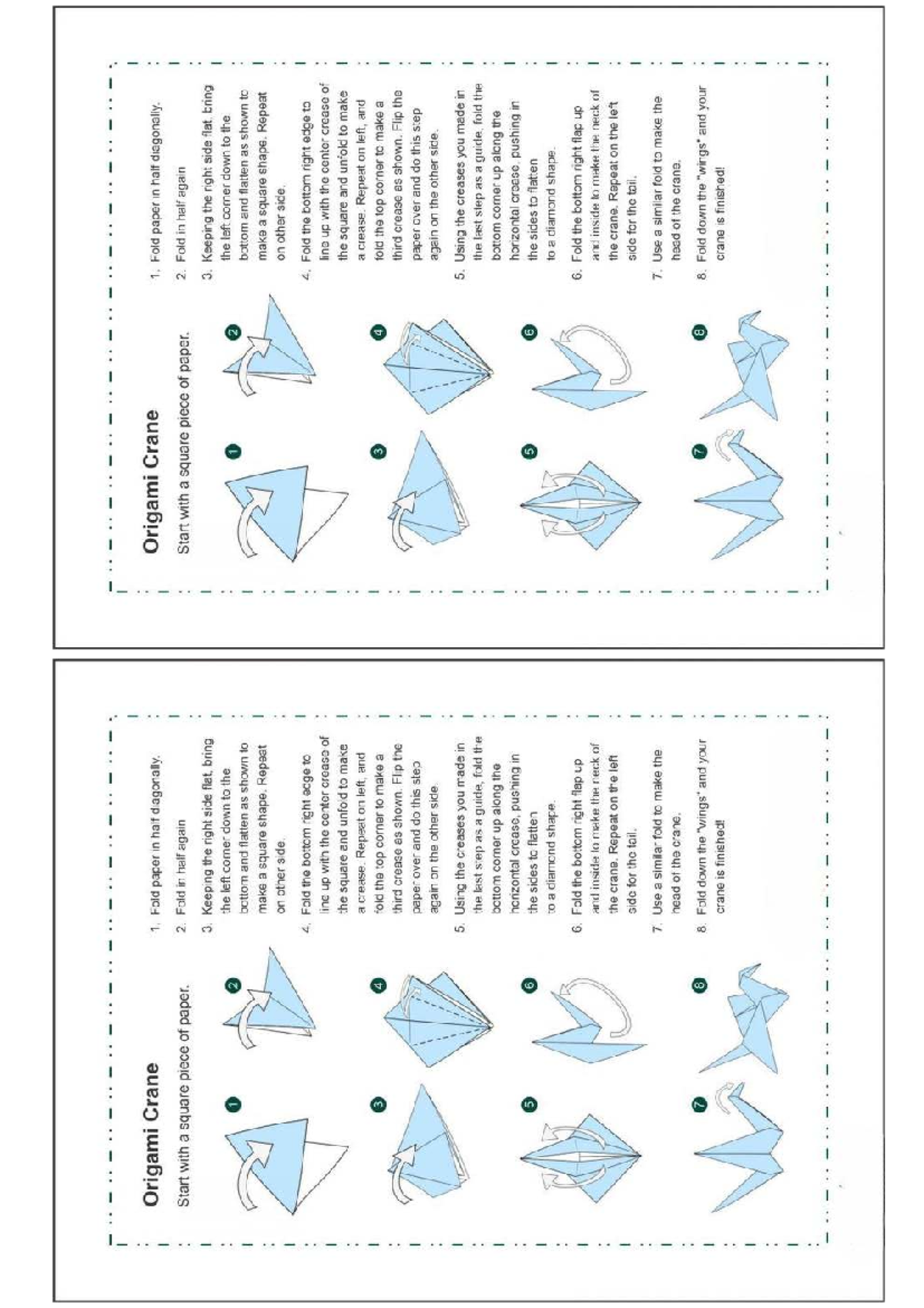 Origami Crane Instructions: Step-by-Step Guide - Studocu