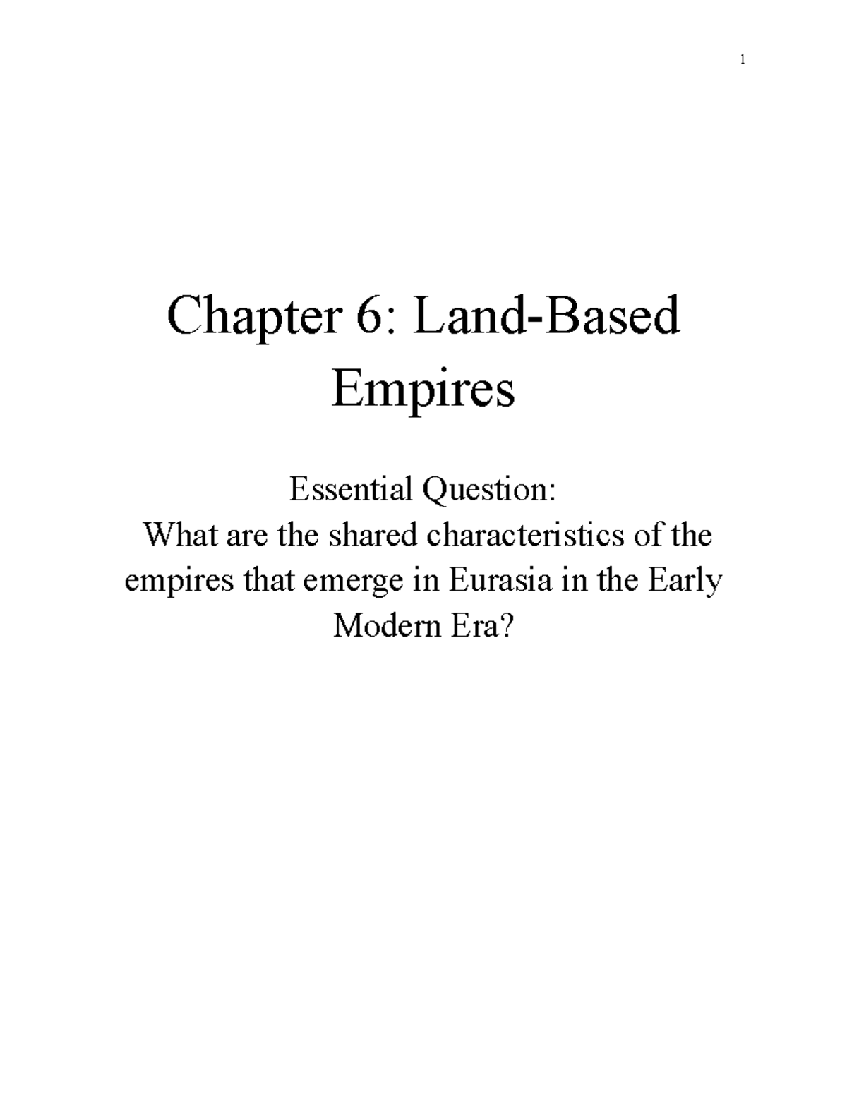Chapter 6: Empires of Eurasia (1450-1750) - A Comprehensive Overview ...