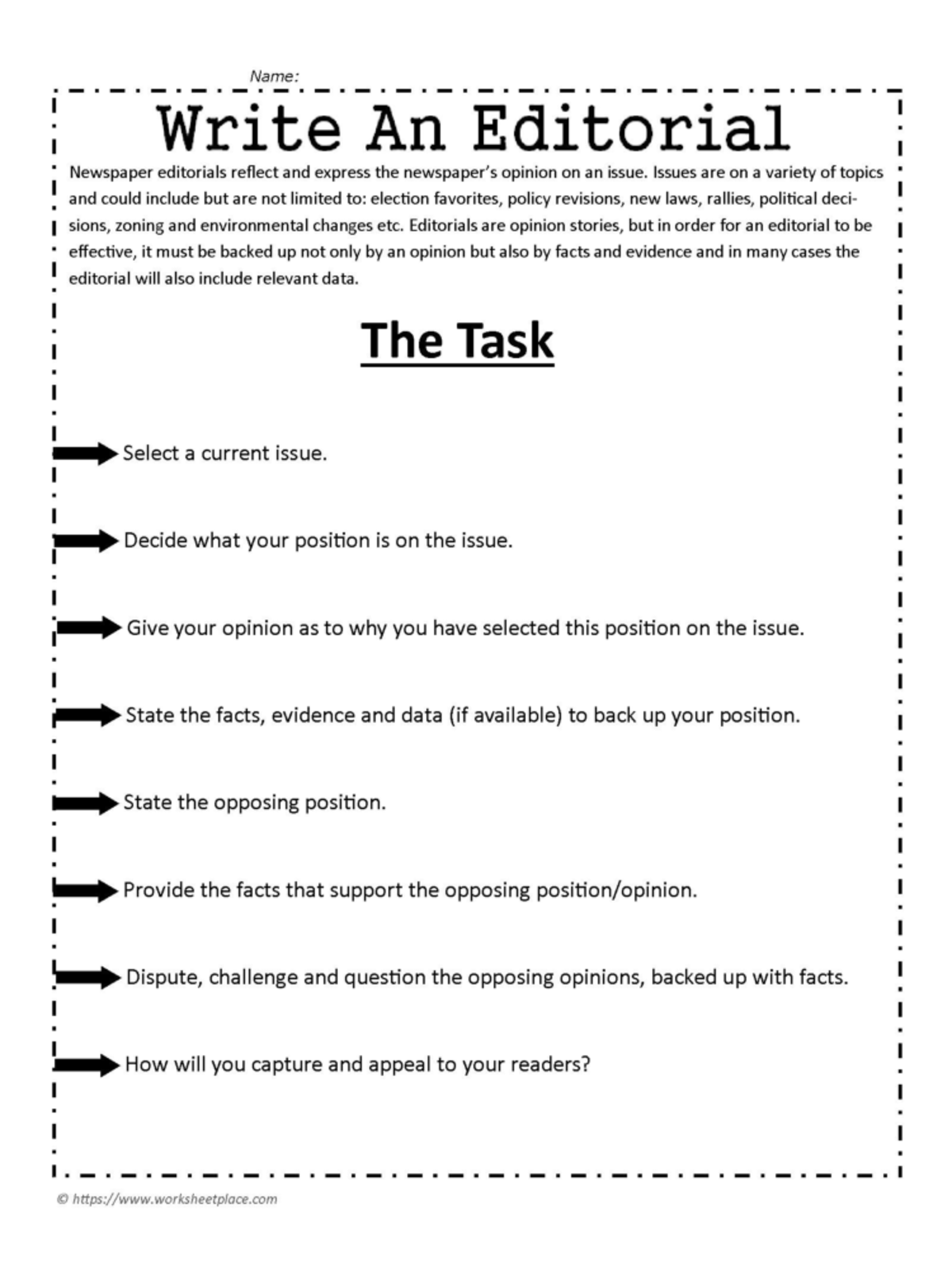 Editorial Writing Activity: Guidelines and Tips for Success - Studocu