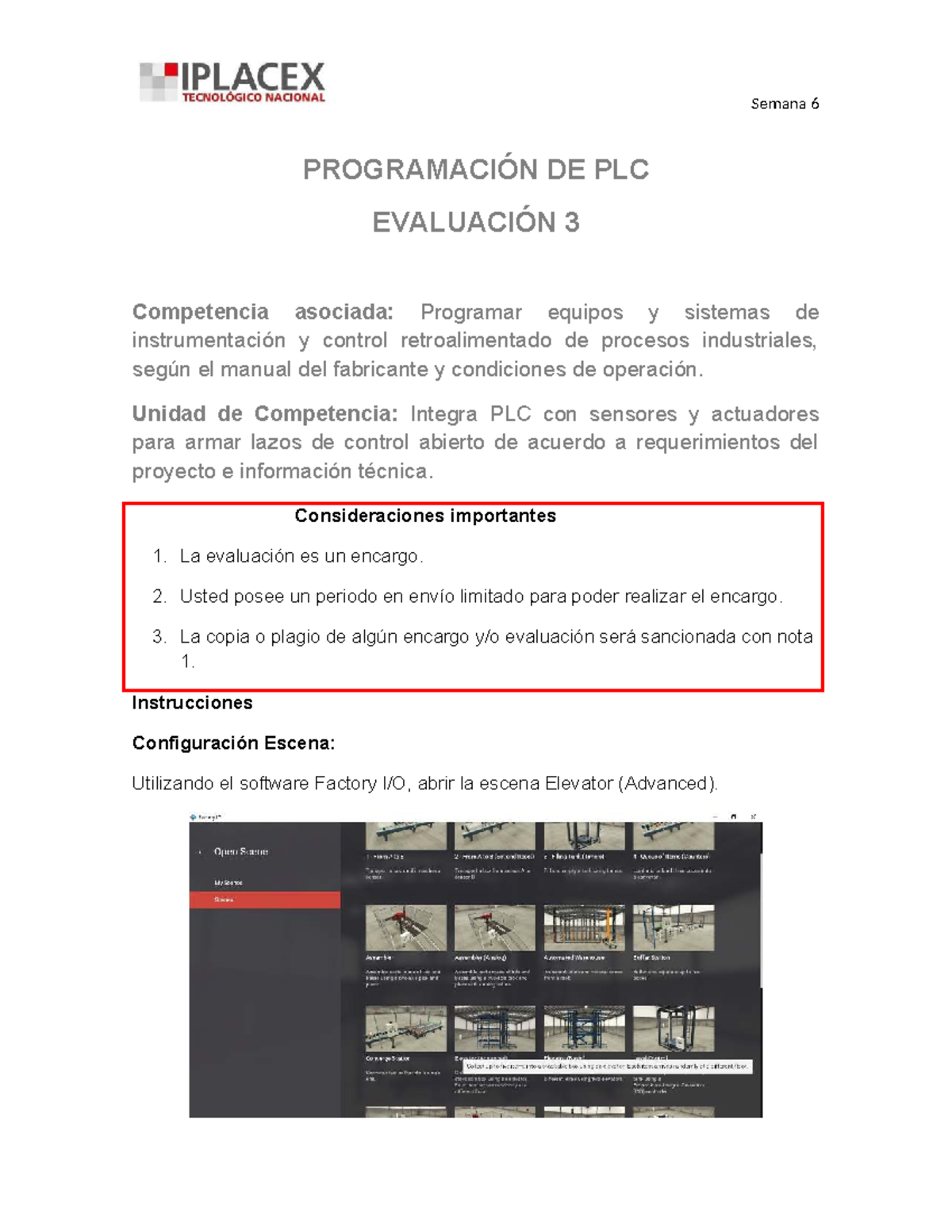 Eva 3 PLC - Eva - PROGRAMACIÓN DE PLC EVALUACIÓN 3 Competencia asociada: Programar equipos y ...